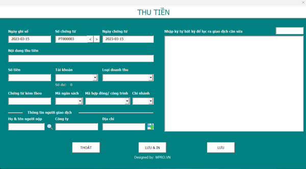 Tạo bảng chi tiêu công ty bằng excel – Thu chi doanh nghiệp - WPRO ...